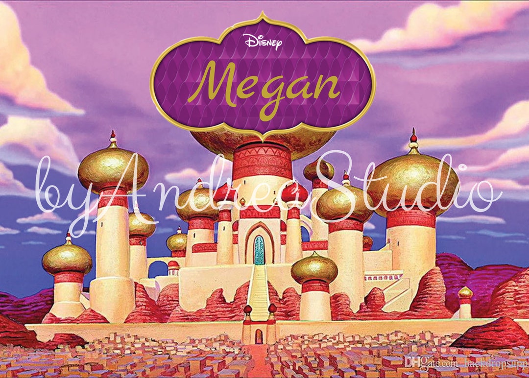 PRINTED Personalized Inspired Aladdin's Birthday Party Backdrop ...