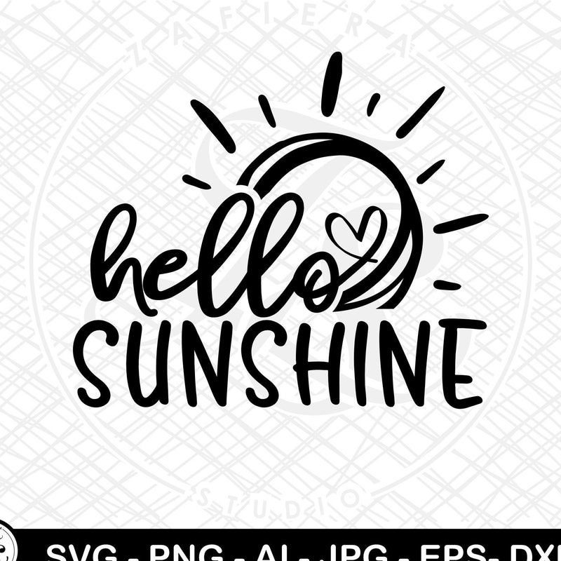 Hello Sunshine Svg - Etsy