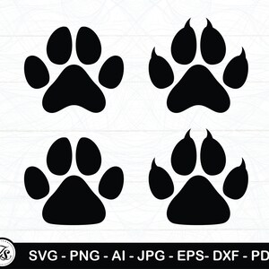 Paw Svg, Cat Paw Svg, Dog Paw Svg, Pet Paw Svg, Dog Paw Print Svg for ...