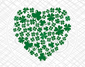 Heart of Shamrocks St Patrick's Day SVG, St Patrick's Day Shirt, Clover ...
