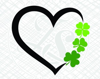 Heart of Shamrocks St Patrick's Day SVG, St Patrick's Day Shirt, Clover ...