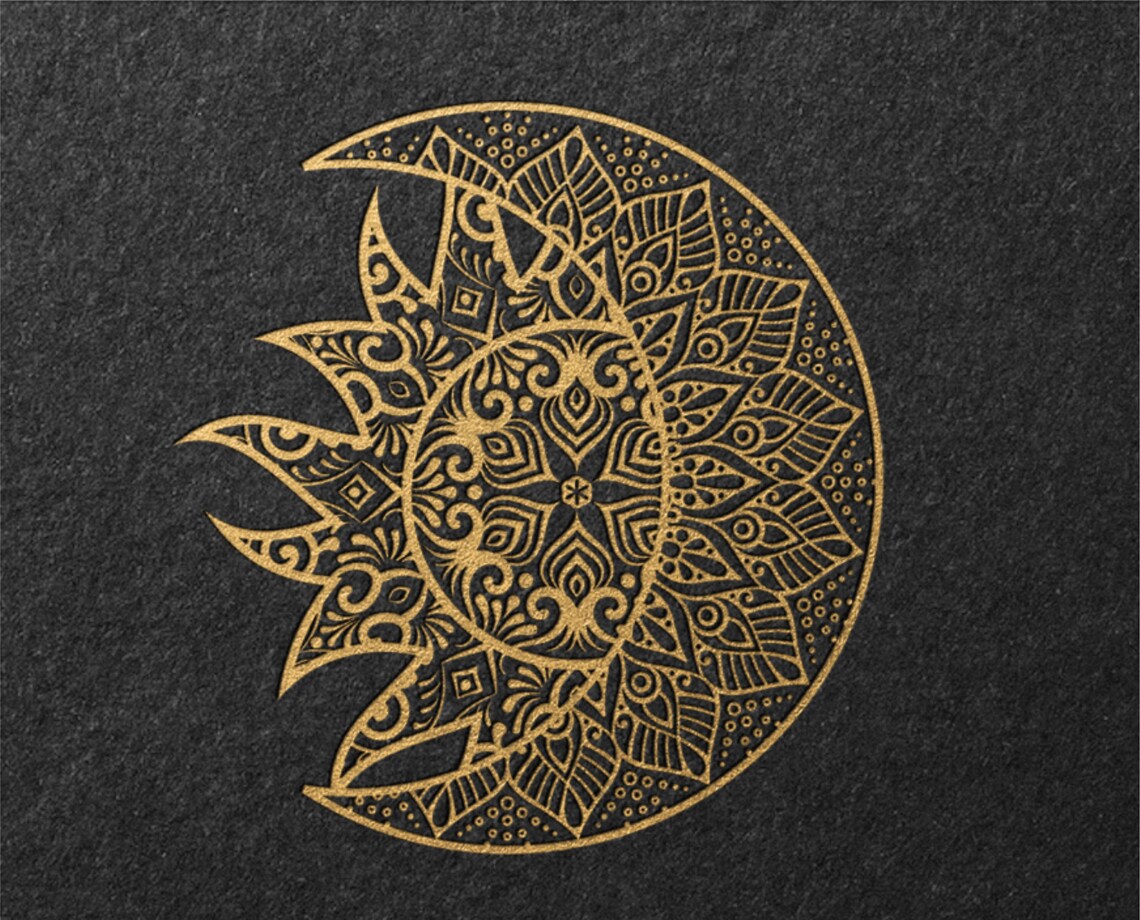Sun and Moon Svg, Celestial Svg, Sun Svg, Moon Svg, Boho Svg, Mystical ...