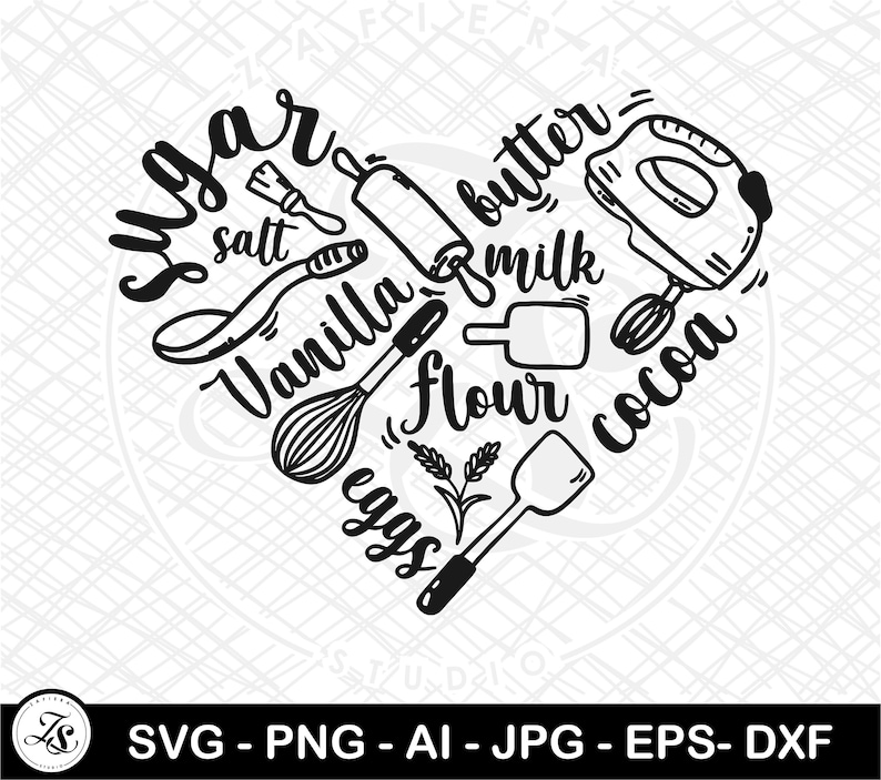 I Love Baking SVG Love Baking Svg Love Cooking Svg Bake - Etsy