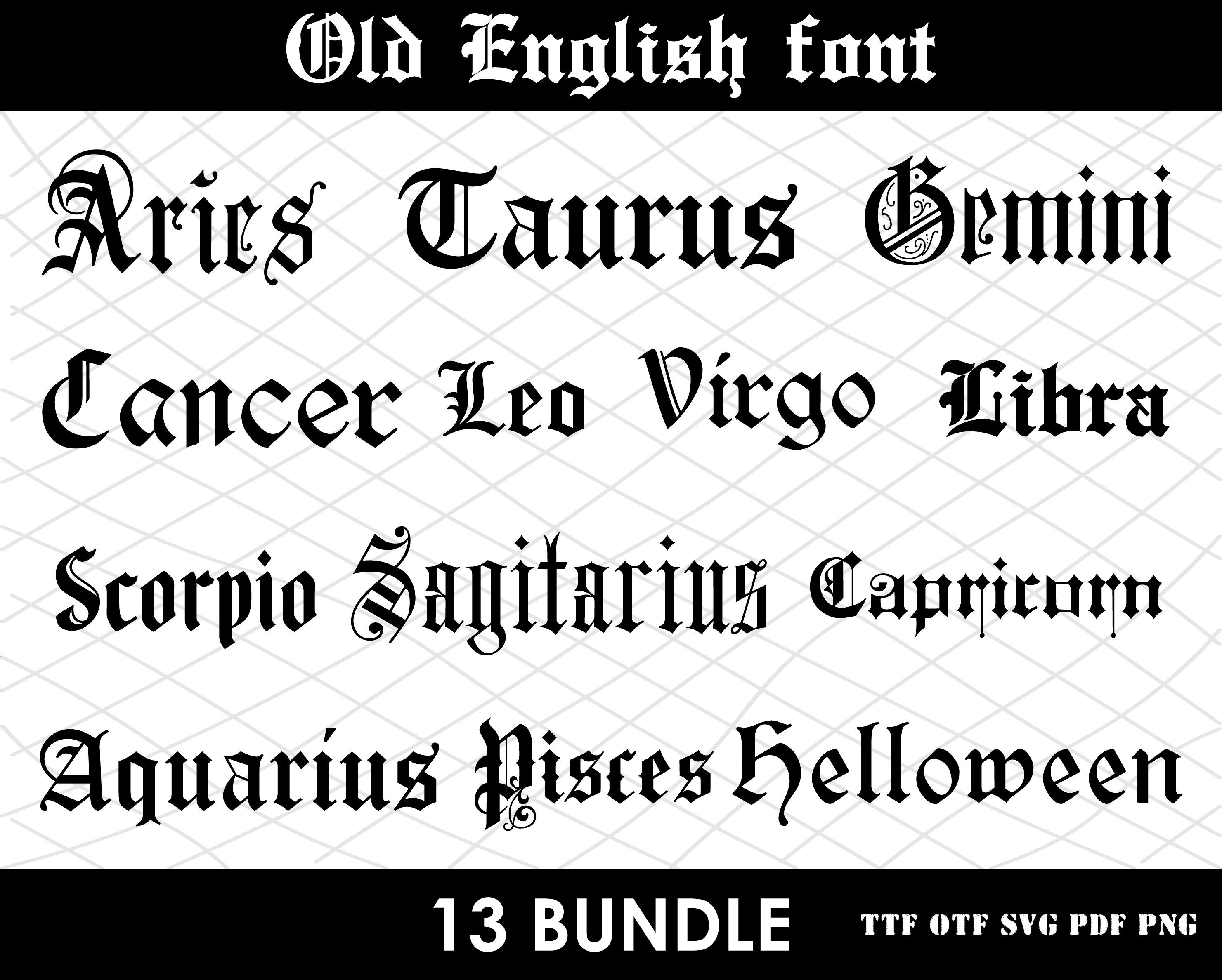 Buy 13 Bundle Font Old English Font Svg Old English Cricut Fonts Svg Font Svg Files Celtic Font