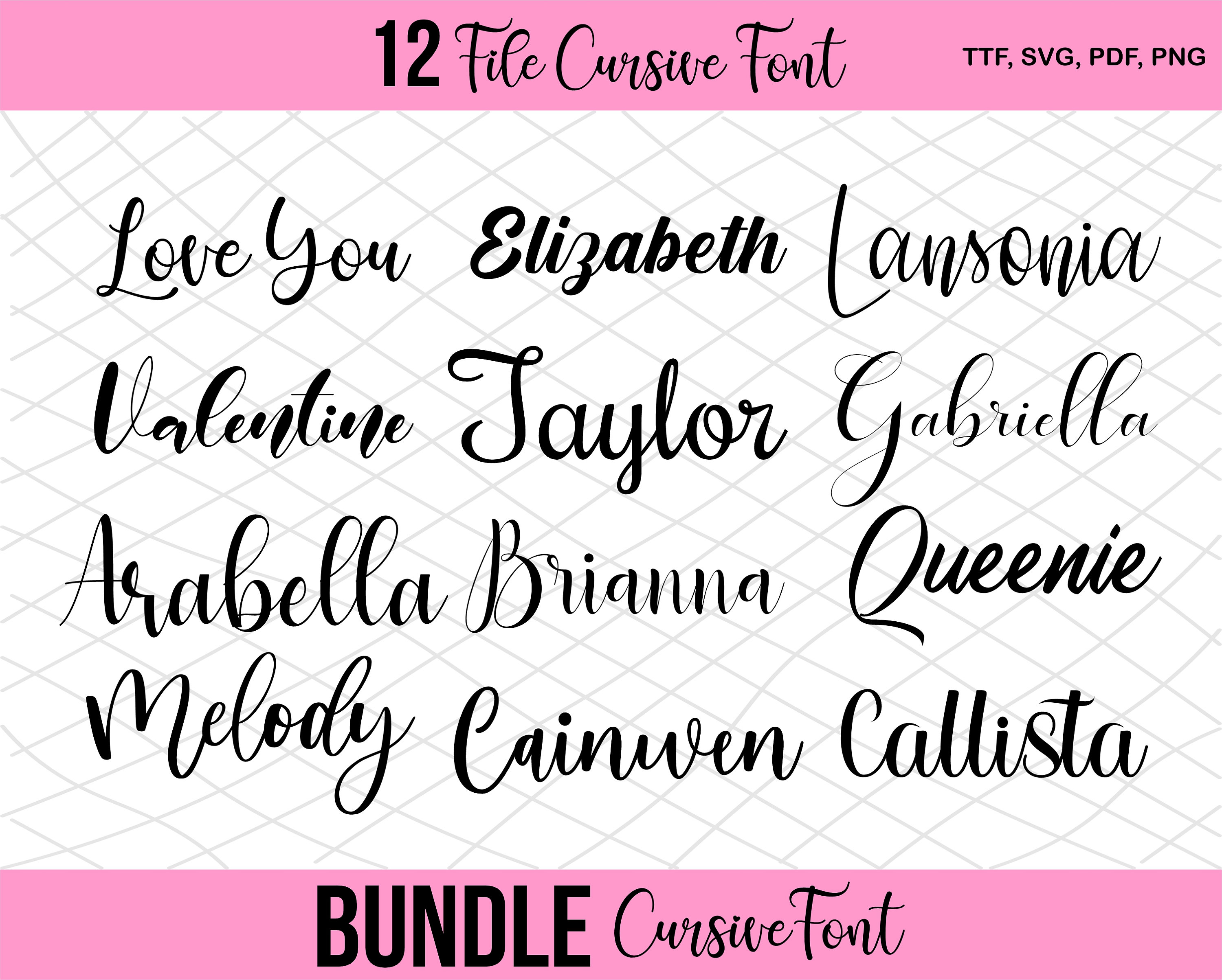 Cursive Font Silhouette Fonts Handlettered Font Handwriting Font Script 