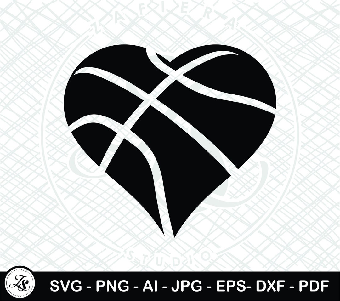 Basketball Heart Svg, Love Basketball Svg, Basketball Monogram Svg ...