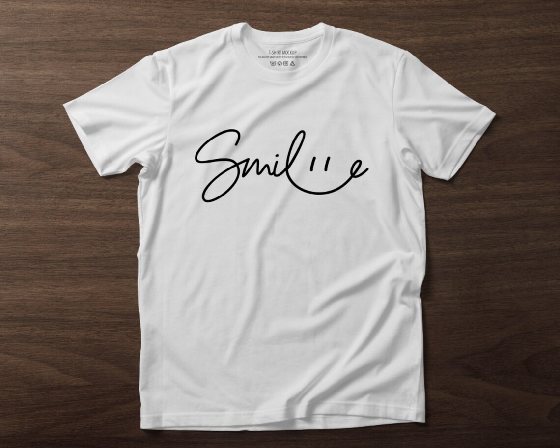 Smile SVG Fine and Fancy Smile Cursive Capitalized Happy Face Eyes ...