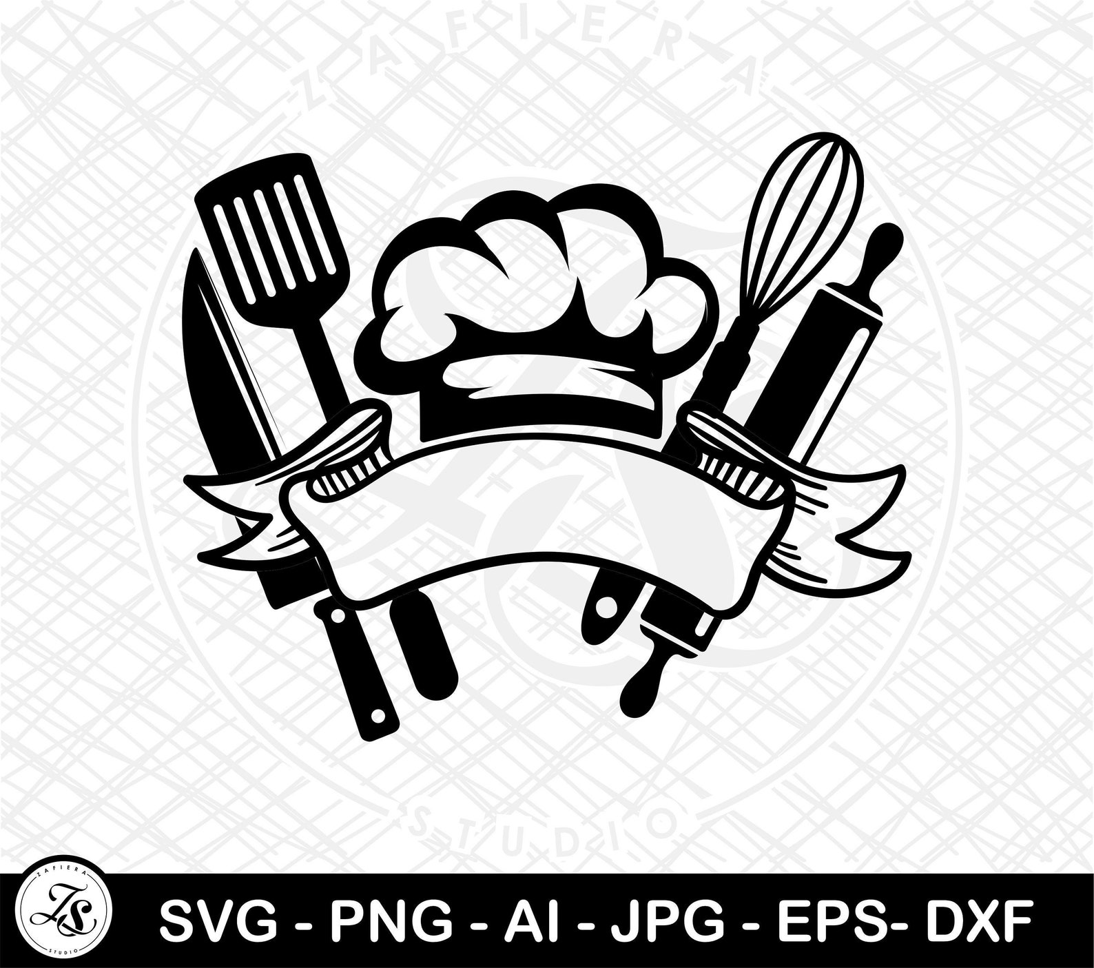 Chef Tools Svg, Cooking Tools Svg, Chef Logo Svg, Restaurant Logo Svg ...