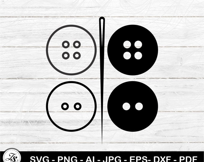 Sewing Button Svg, Sewing Svg, Button Svg, Sublimation PNG, Svg Cutting ...