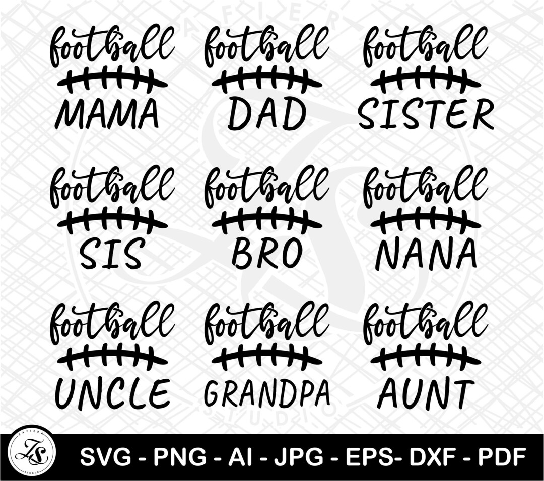 Football Svg Bundle, Football Mom Svg, Football Sister Svg, Cheer ...