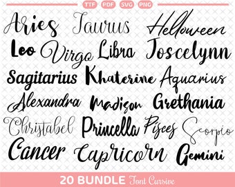 Font Bundle Svg | Etsy