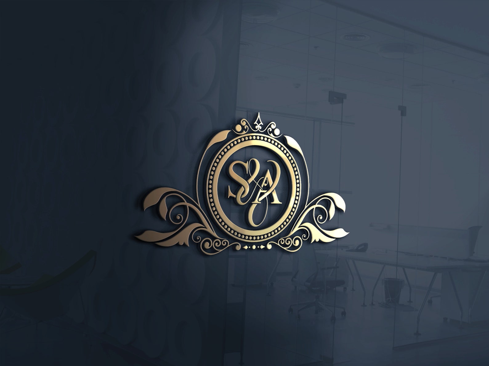 S&A Logo Design Lettering S-z Calligraphy Logo Swash | Etsy