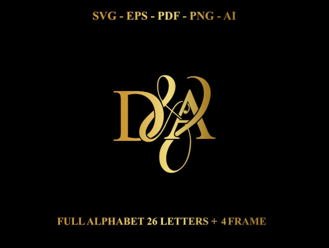 D&A Logo Design - Lettering A-z - Calligraphy Logo - Swash Font - Name ...