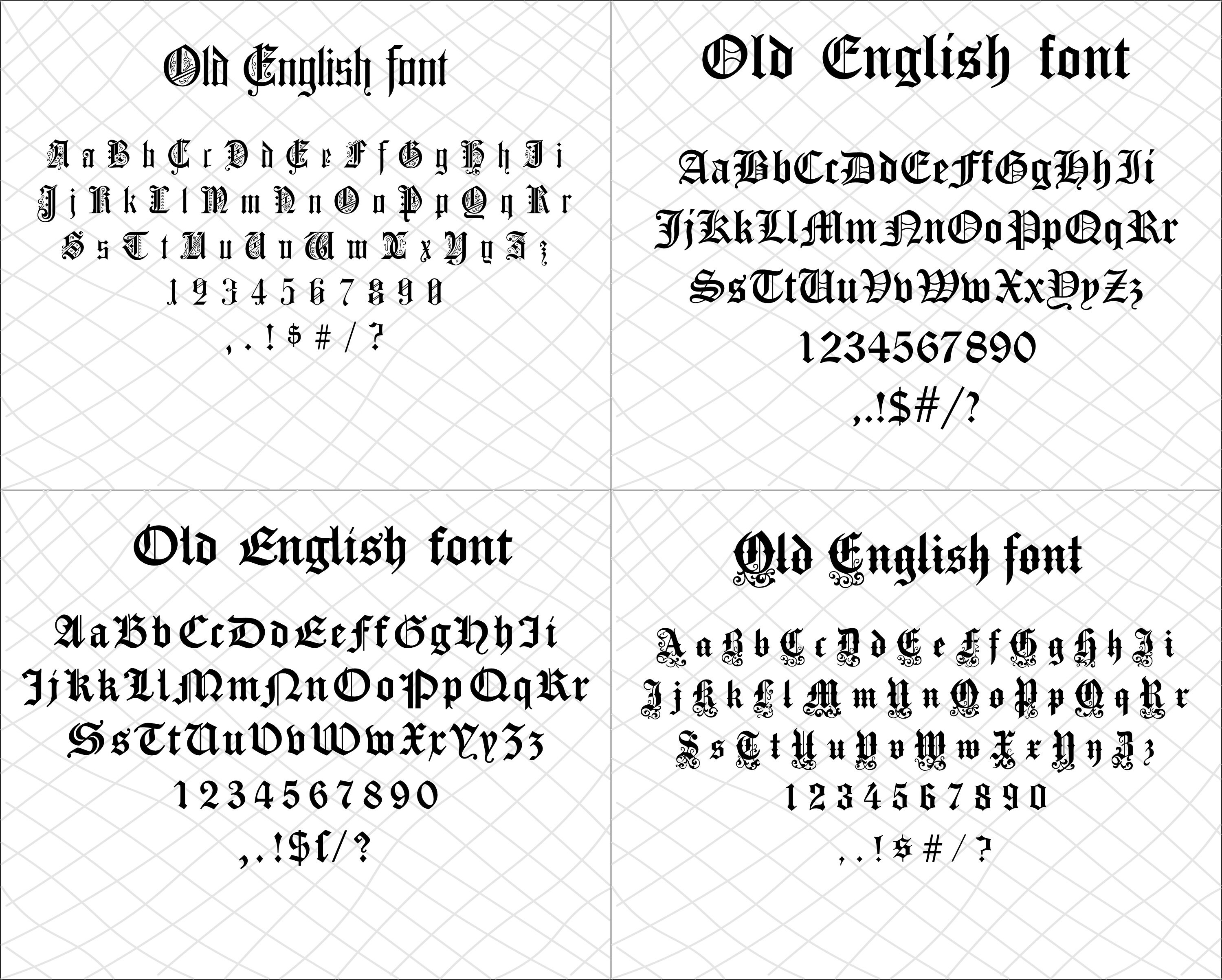 13 BUNDLE Font Old English Font Svg Old English Cricut Fonts | Etsy