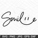 Smile SVG Fine and Fancy Smile Cursive Capitalized Happy Face | Etsy