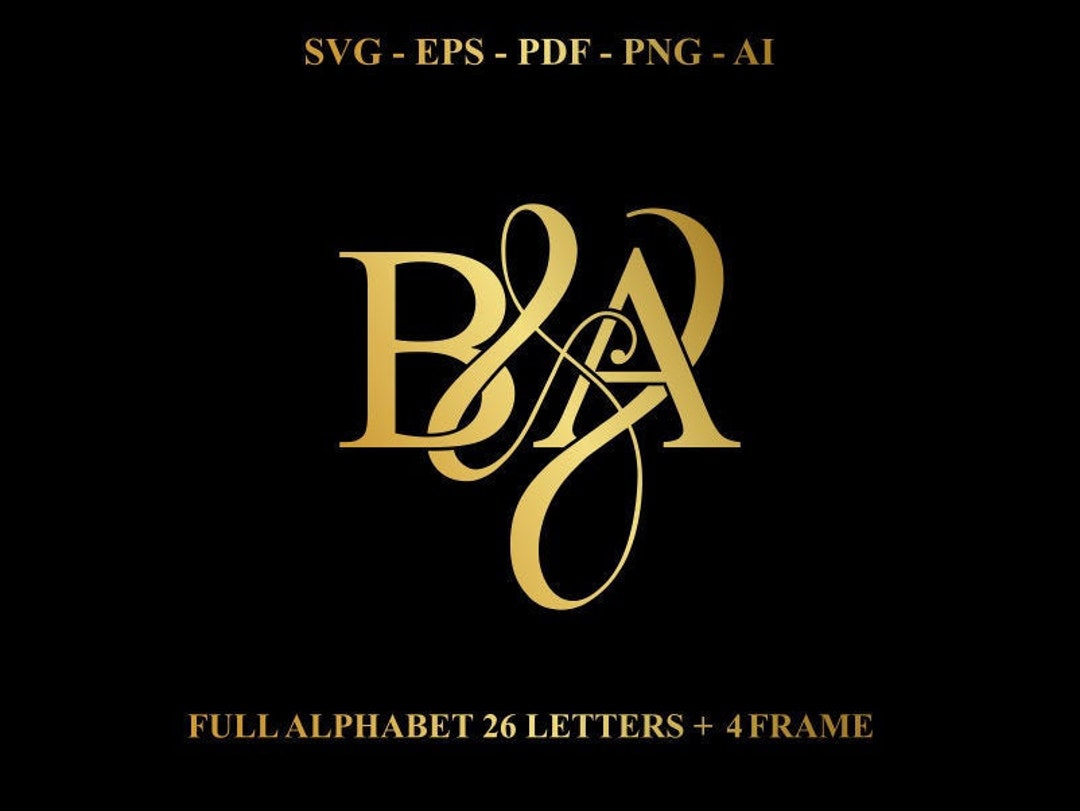 B&A Logo Design - Lettering A-z - Calligraphy Logo - Swash Font - Name ...