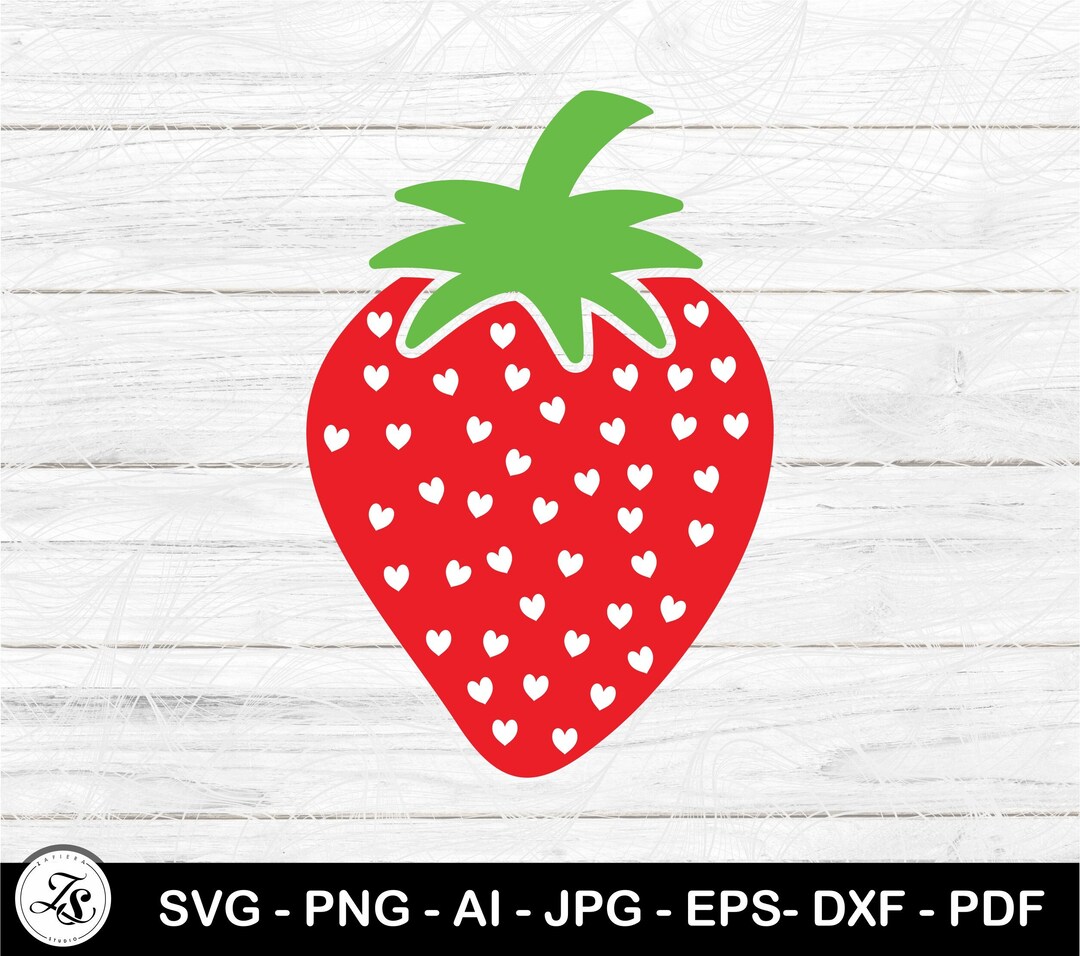 Strawberry Instant Digital, Strawberry Clipart, Strawberry SVG File for ...