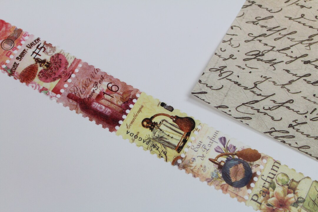 Postage Stamp Washi Tape Vintage Style Stamp Washi Tape Junk Journal ...
