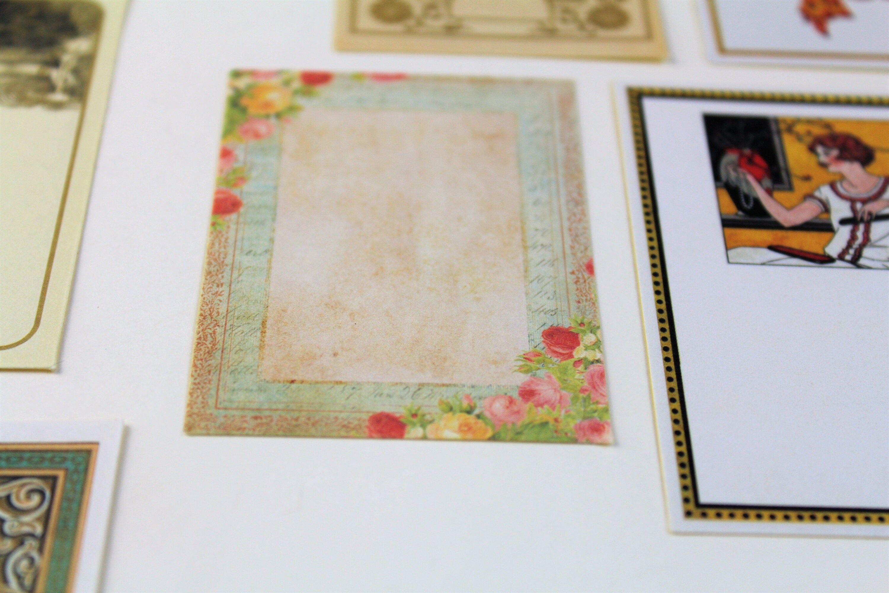 Retro Vintage Note Cards Retro Vintage Stickers Set Art - Etsy España