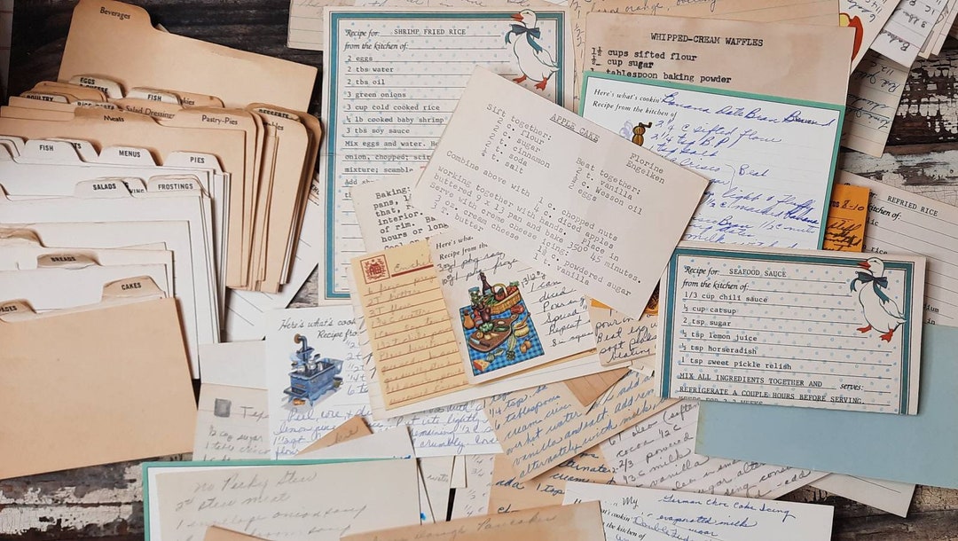 Recipe Cards: Vintage, Collage, Journals, Mixed Media - Etsy