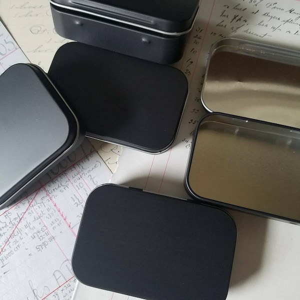 Black Metal Tin - Etsy