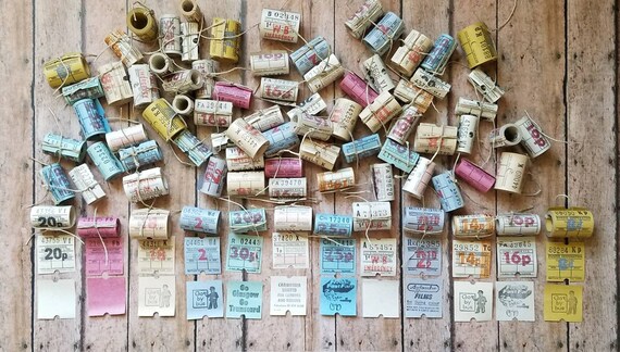 25 Vintage U.K. Mini Bus Ticket Rolls Vintage Tickets | Etsy