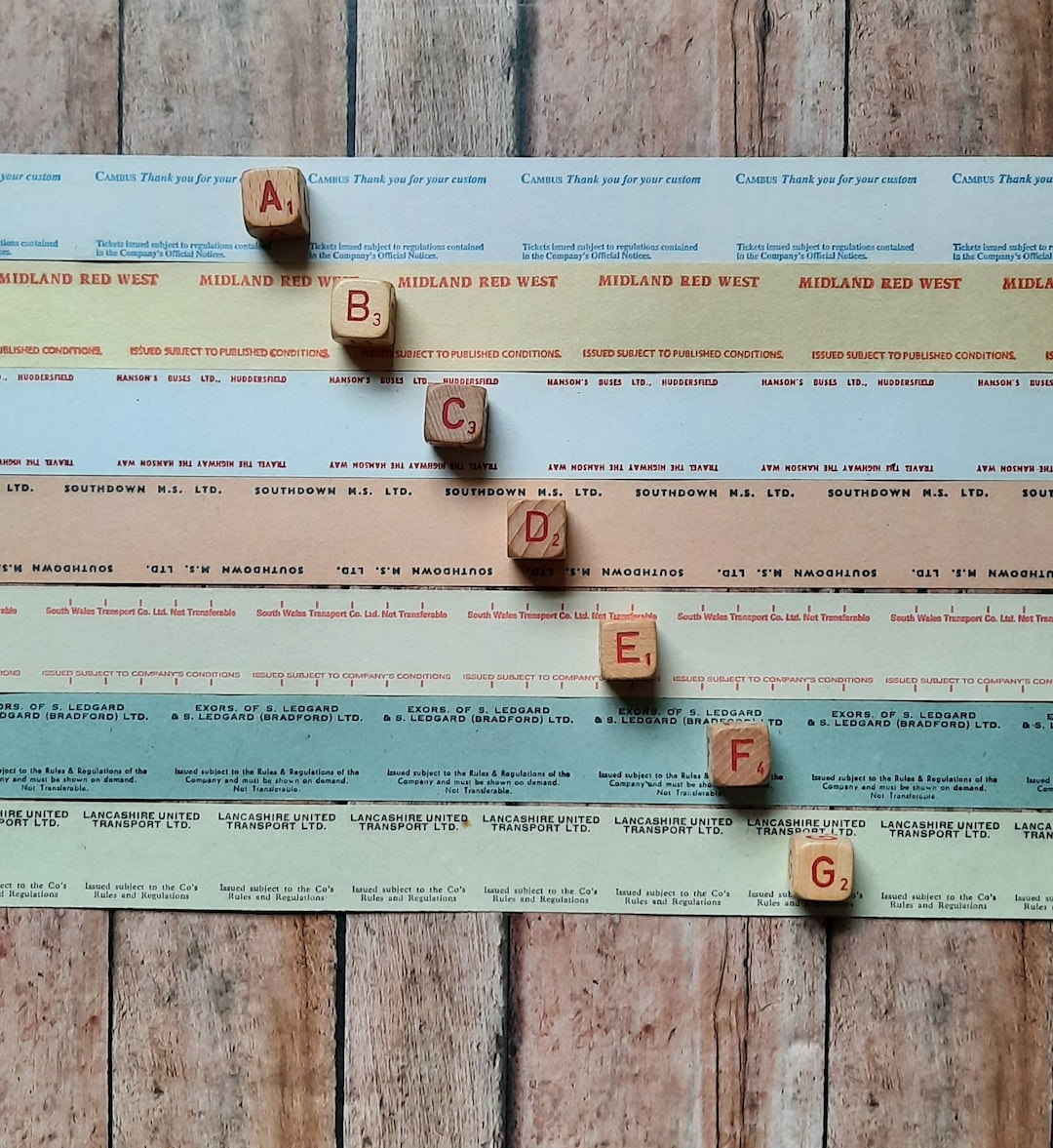 U.K. Setright Tickets; Vintage Tickets, Collage, Mixed Media ...
