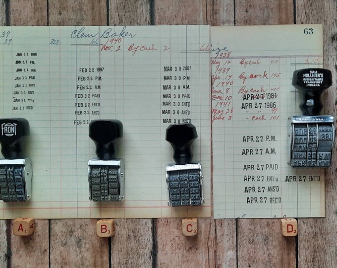 Vintage Pullman Dater Stamps: Journal, Art,mixed Media, Collage - Etsy