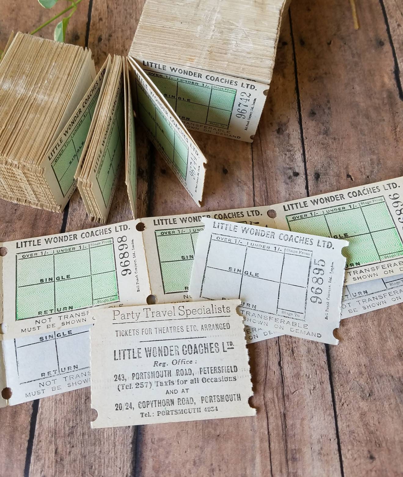 1960's Bell Graphics Tickets in a Soft Green Color by - Etsy