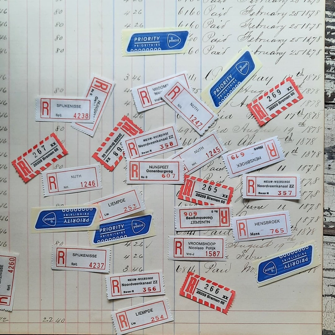 Dutch Registered Mail Labels, Vintage - Etsy