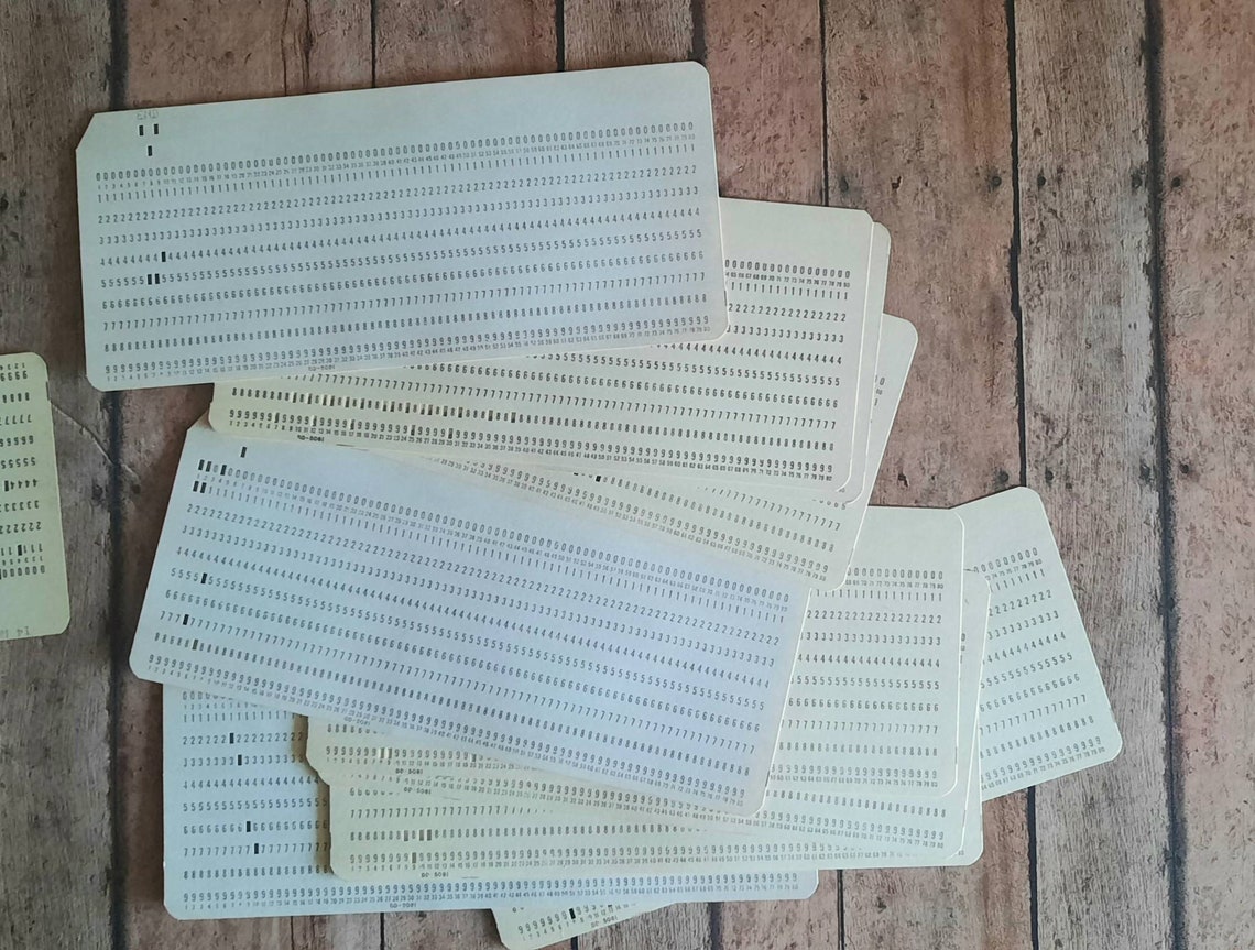 IBM Punch Cards Journaling Mixed Media Collage - Etsy