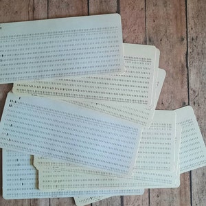 IBM Punch Cards Journaling, Mixed Media, Collage - Etsy
