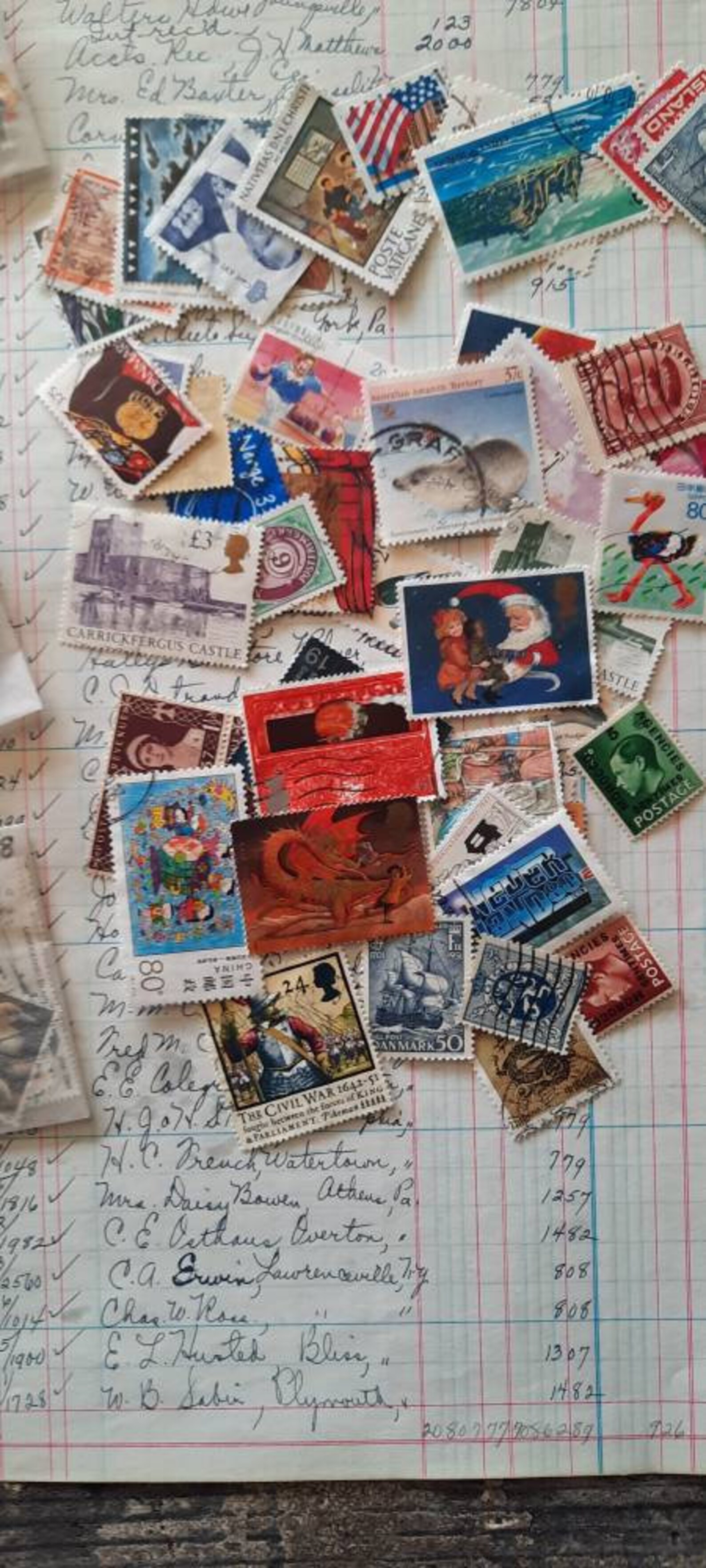 Postage Stamps:used Canceled Journaling Mixed Media - Etsy