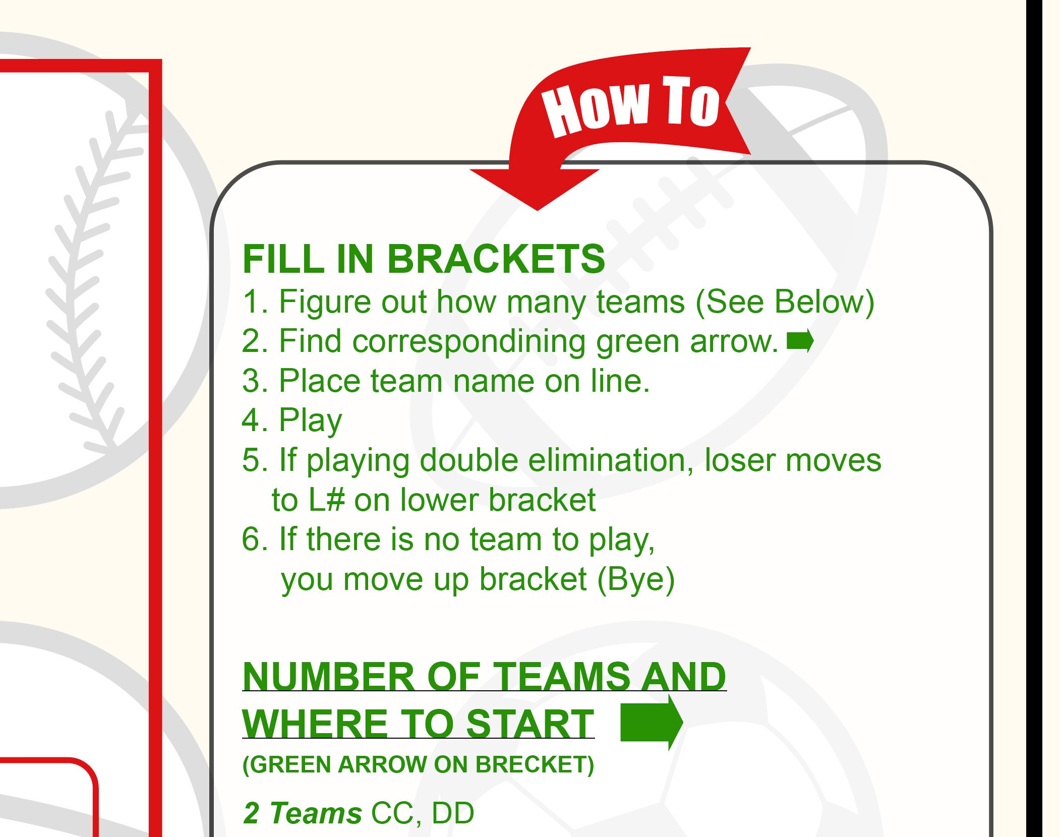 Tournament Bracket: Single & Double Elimination (2-16 Teams) - Etsy