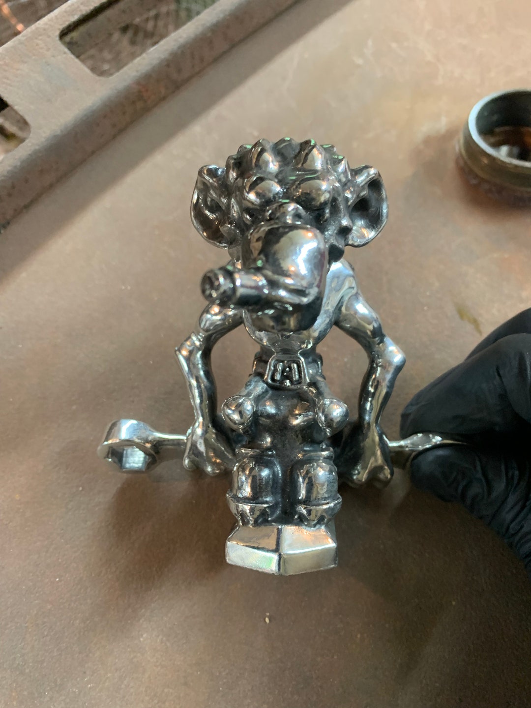 Metal Knuckle Dragger Hood Ornament: Rat Rod Bad Monkey Series - Etsy