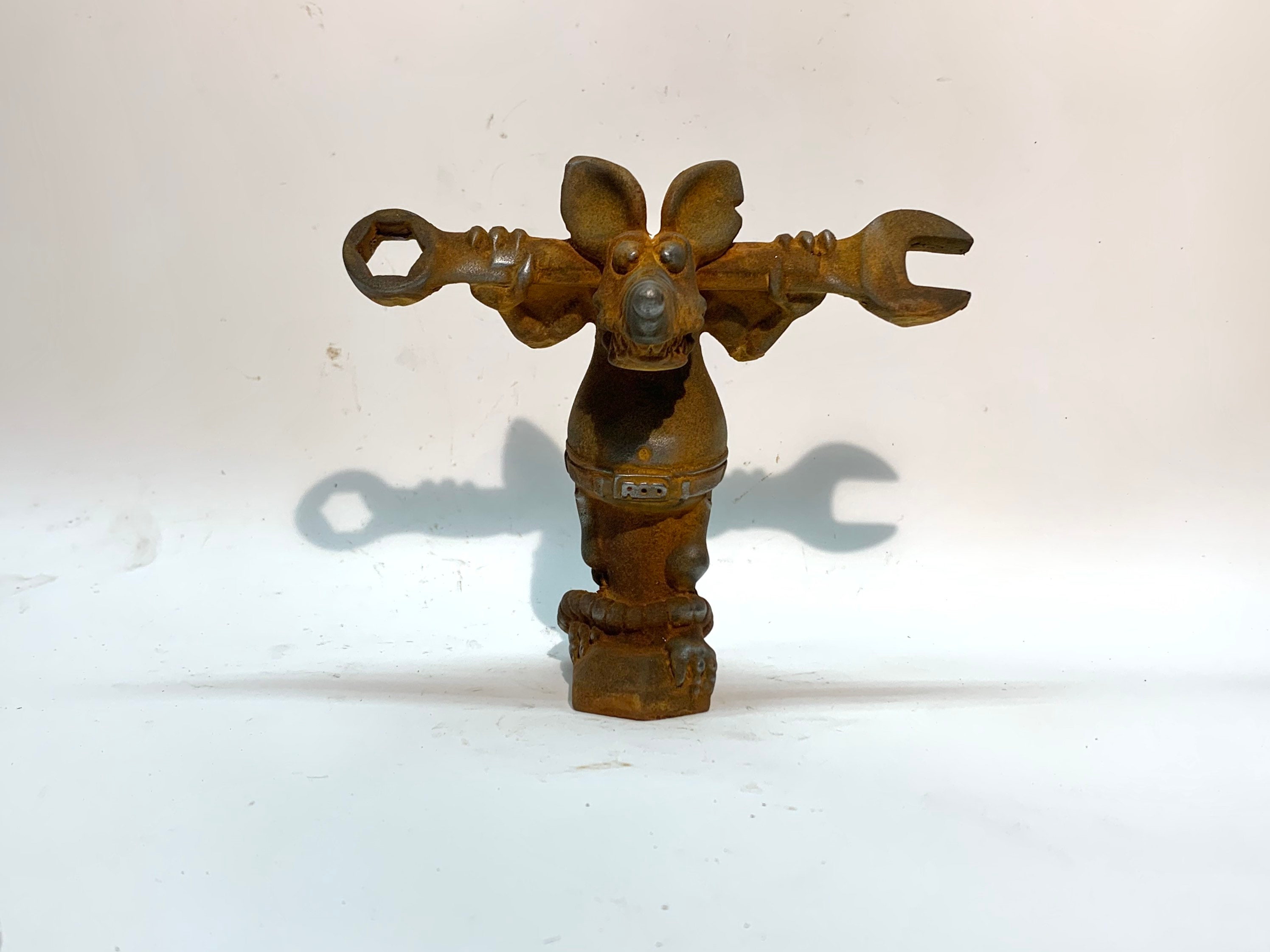 Rod the Rat Mechanic Rat Rod / Hot Rod Hood Ornament. Homage | Etsy