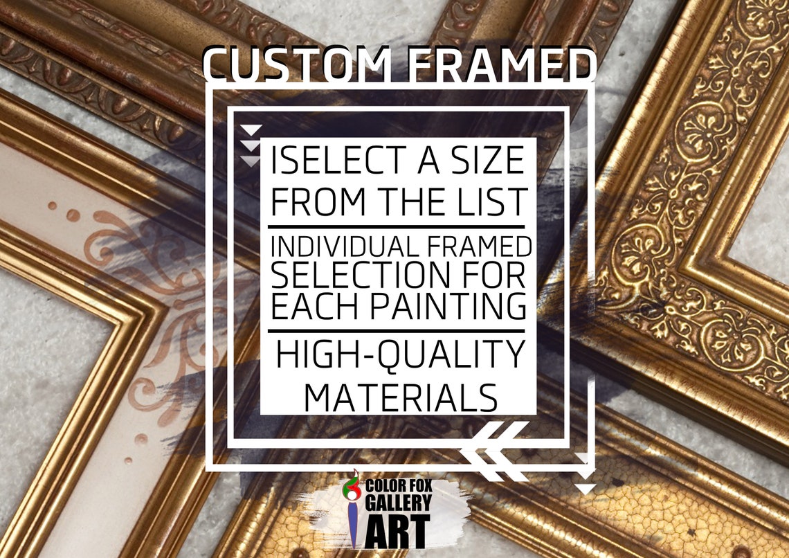 Custom Size Painting Framed Custom Sizes Ornate Frame | Etsy