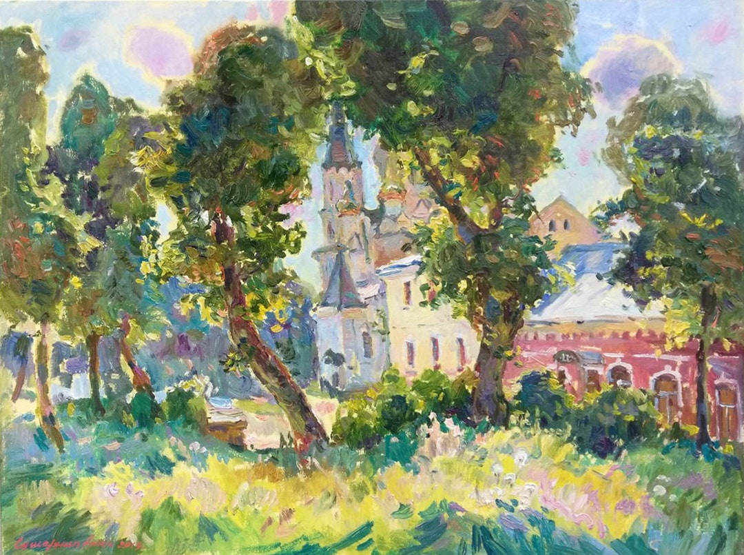 Spring Landscape, Impressionism, Oil Painting, Painting on Canvas ...