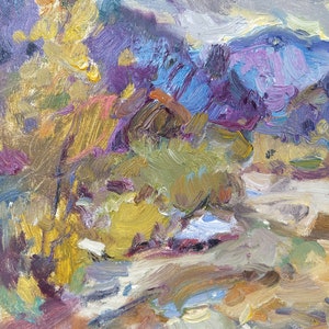 Painting of a Mountain River, Mountain Landscape, Wall Decor ...