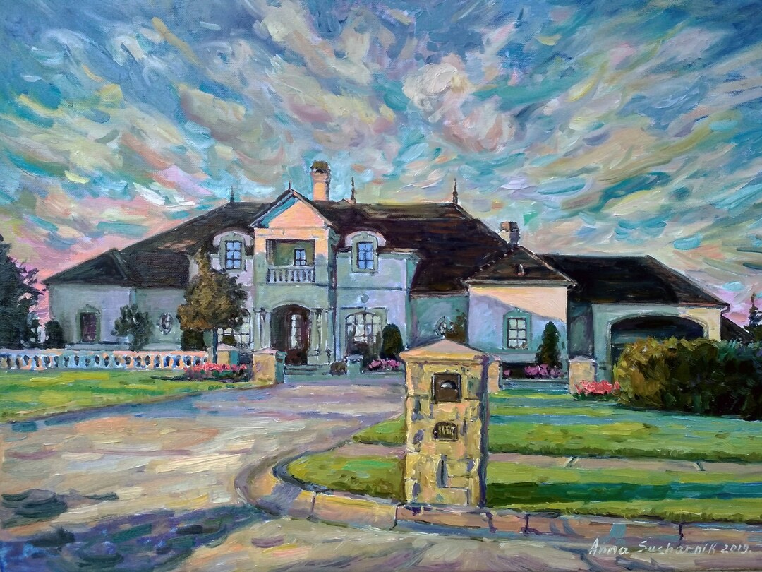 House Portrait, Portrait of a House, Custom House Portraits, Oil ...