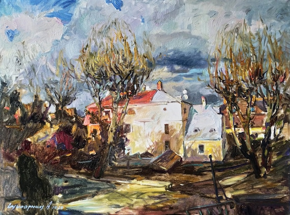 Spring Landscape Impressionism Oil Painting Custom House - Etsy