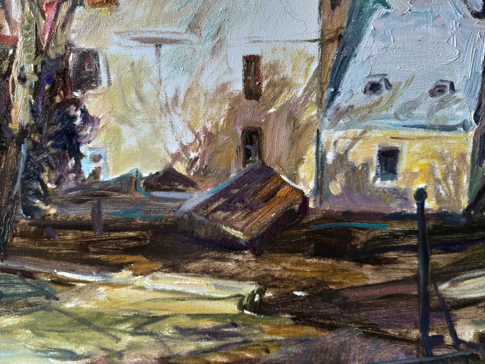 Spring landscape impressionism Oil painting Custom House | Etsy