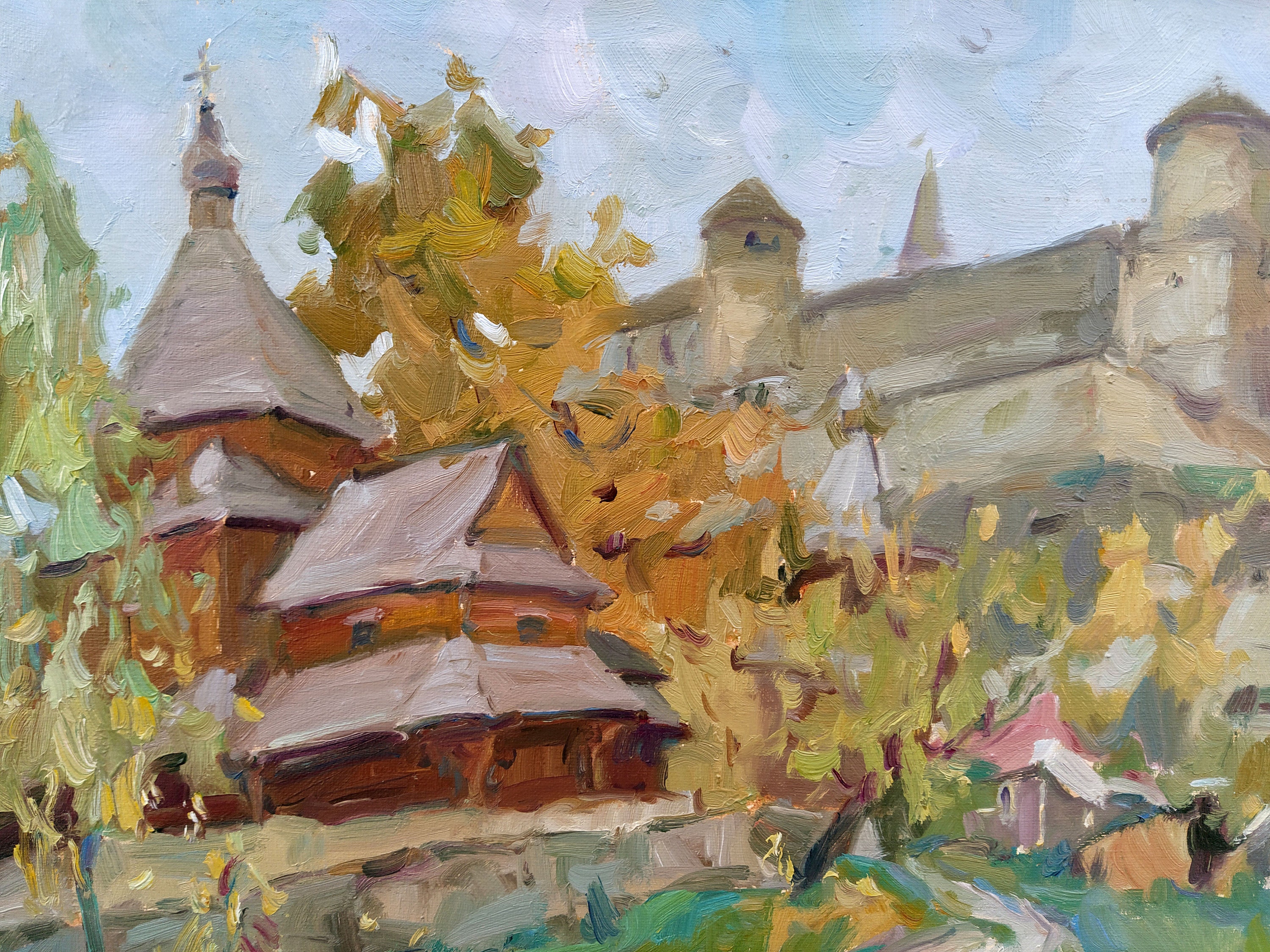 Impressionism Architecture Oil Colorful Painting Custom - Etsy