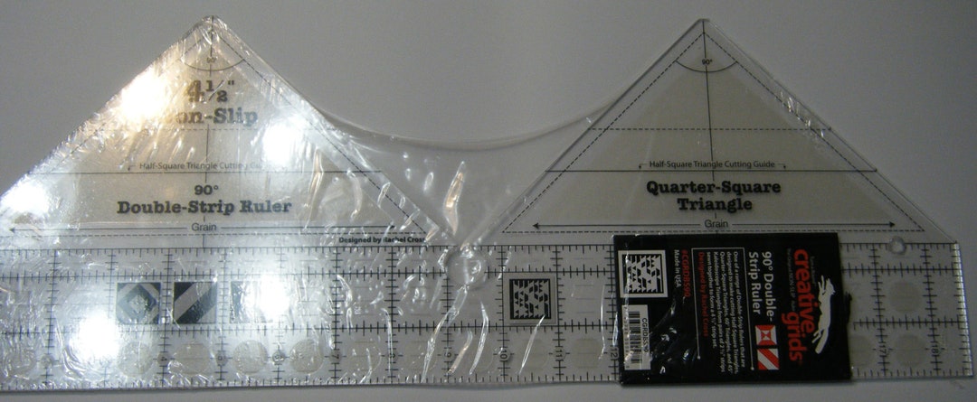 New Creative Grids 90 Degree Double Strip Ruler Quilting Guide Tool ...