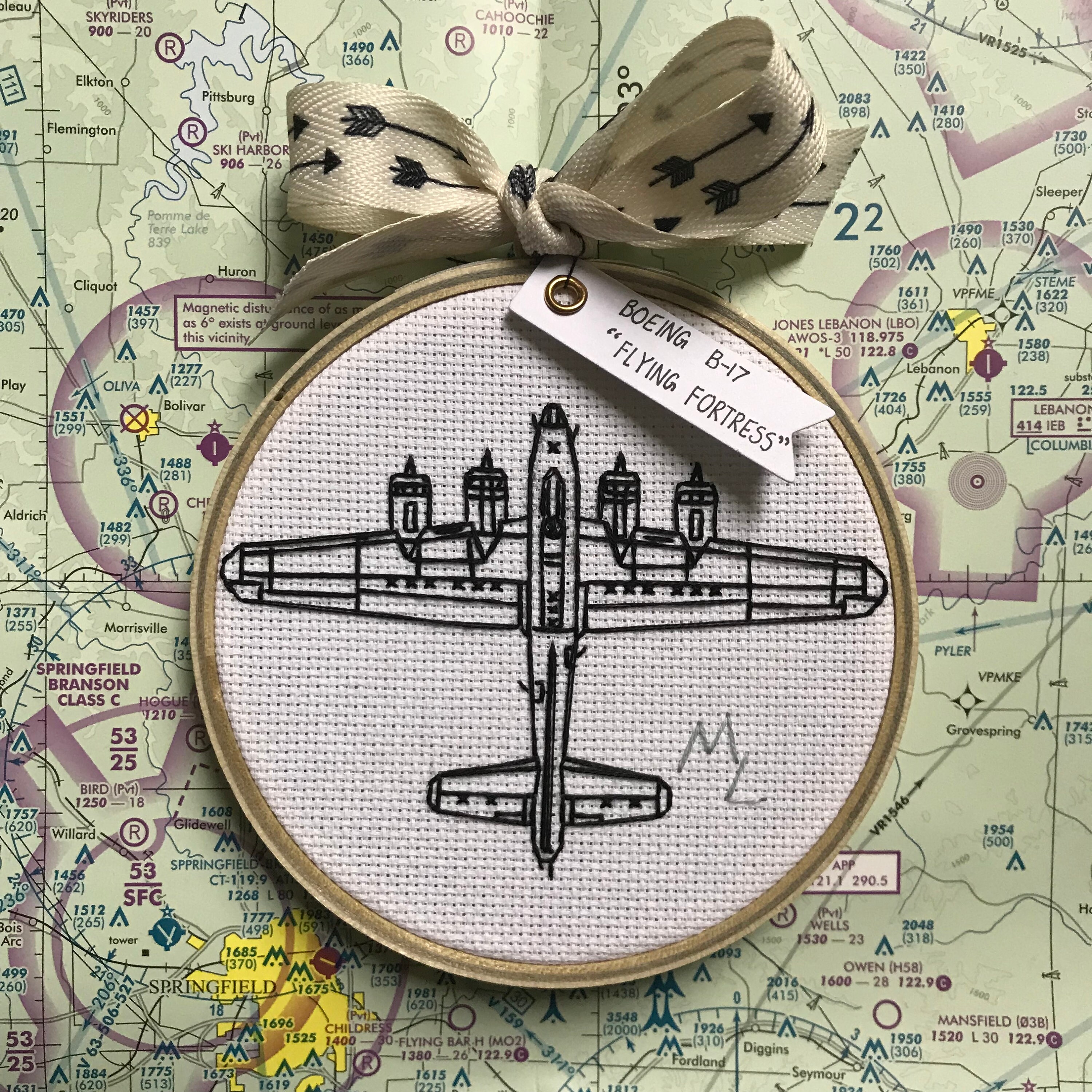 Boeing B-17 Flying Fortress Embroidery - Etsy
