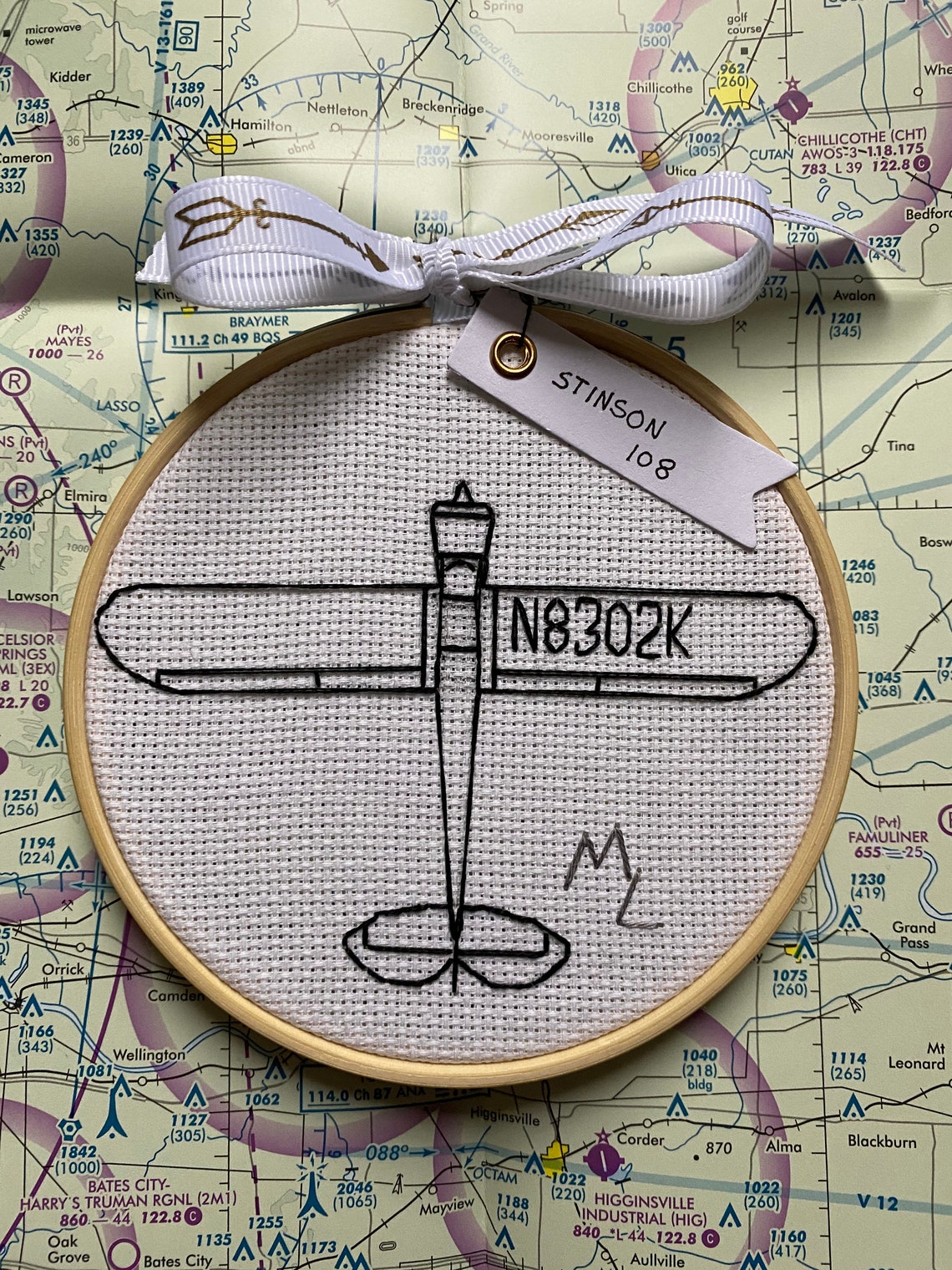 Custom Aircraft Blueprint Embroidery - Etsy