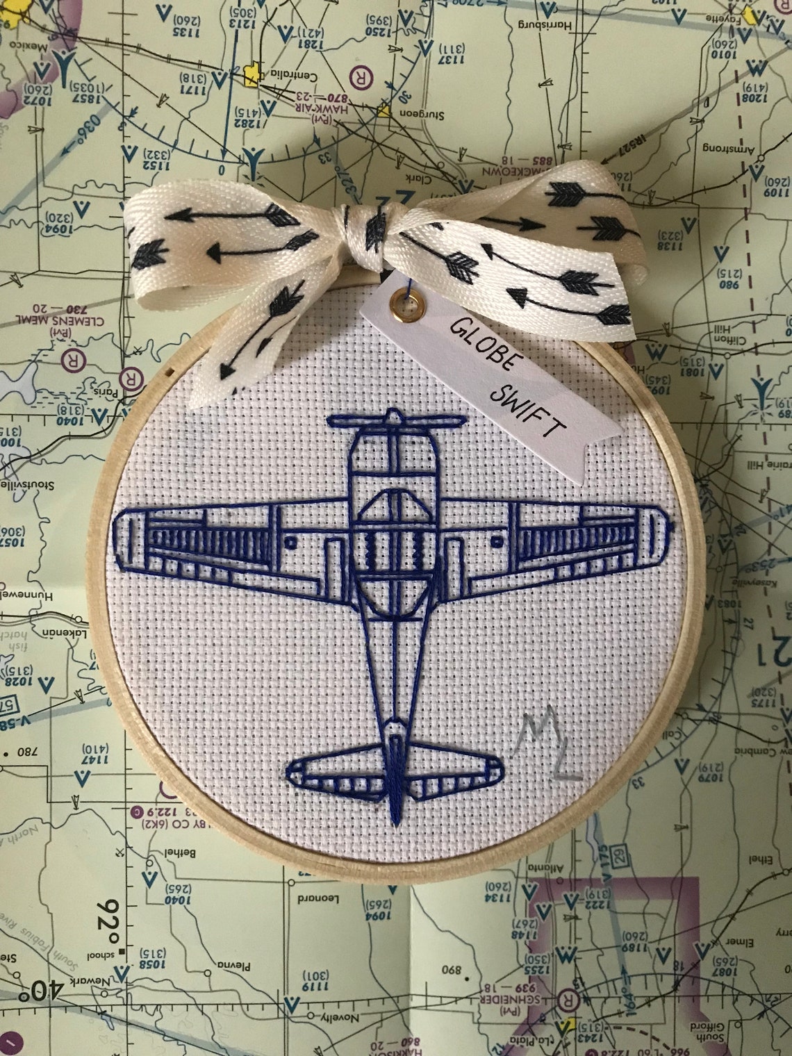Custom Aircraft Blueprint Embroidery - Etsy