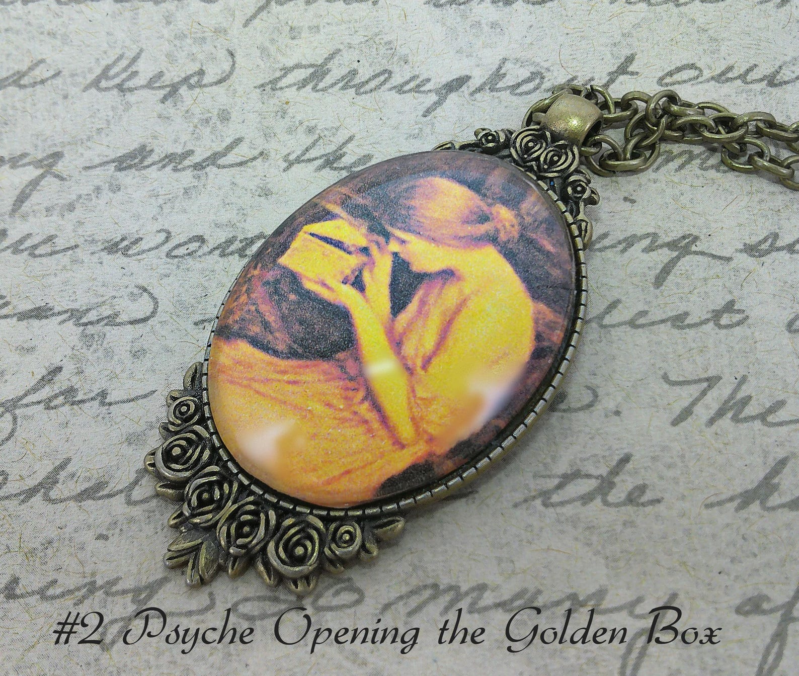 JW Waterhouse Pendant, Lady of Shalott, Pandora's Box, Psyche Opening ...