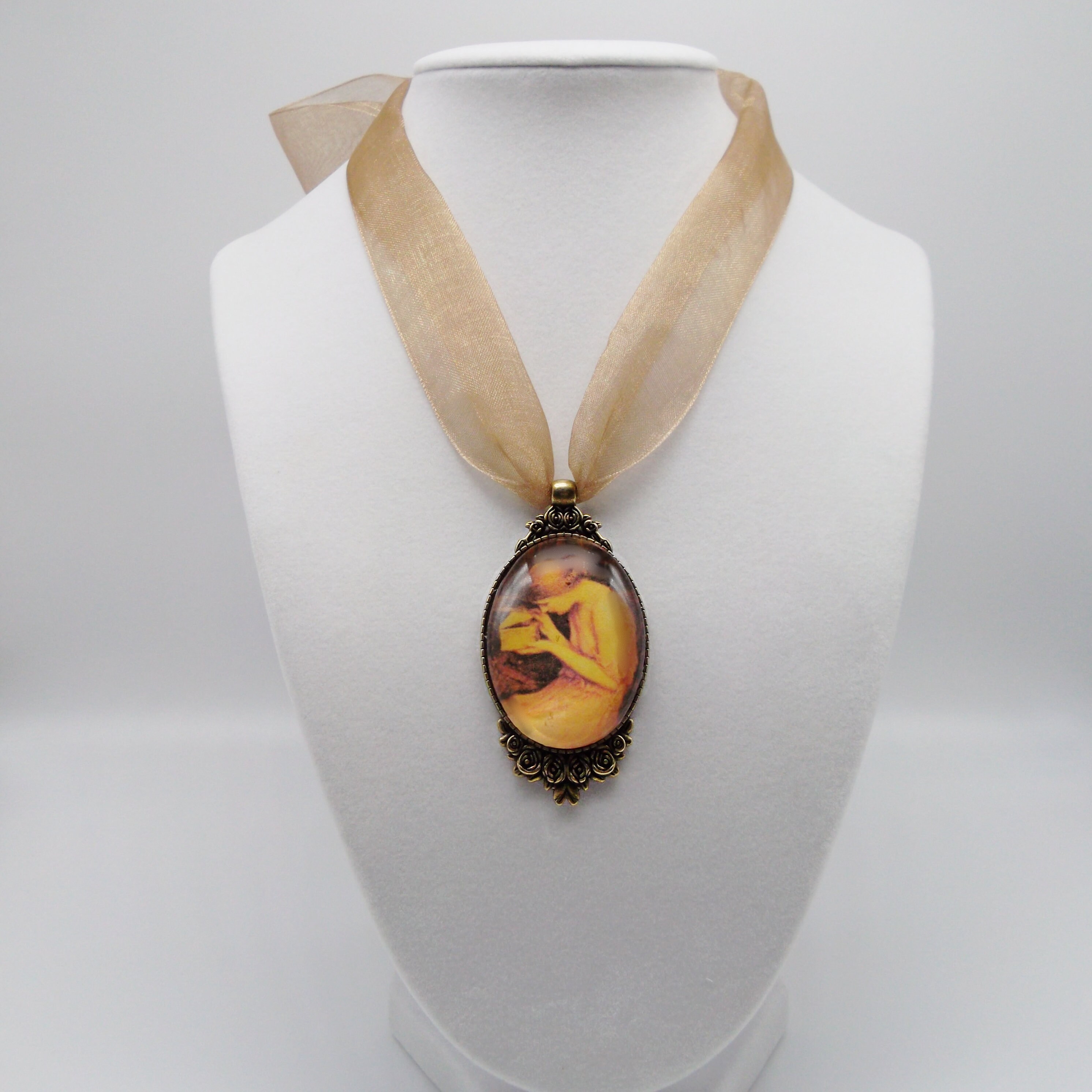 Pandora's Box Glass Pendant Necklace Psyche Opening the | Etsy