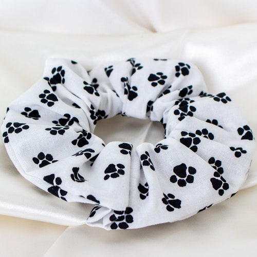 Black Dog Print Scrunchie Scrunchies Scrunchy Dog Lover - Etsy